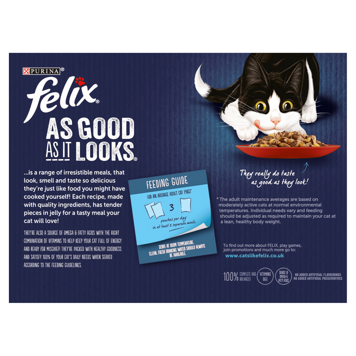 FELIX AS GOOD AS IT LOOKS Meaty Selection in Jelly Wet Cat Food 12x100g ...