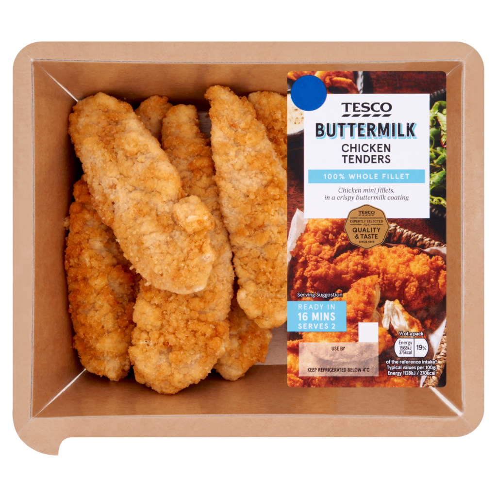 Tesco Buttermilk Chicken Tenders 305g - One Stop