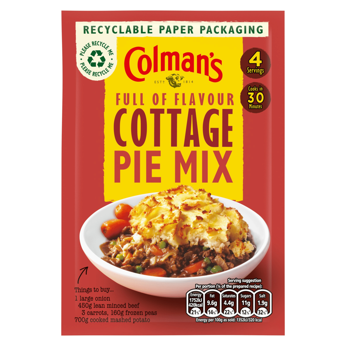 Colman s Recipe Mix Cottage Pie 45 G One Stop Colman s Recipe Mix Cottage Pie 45 G One Stop