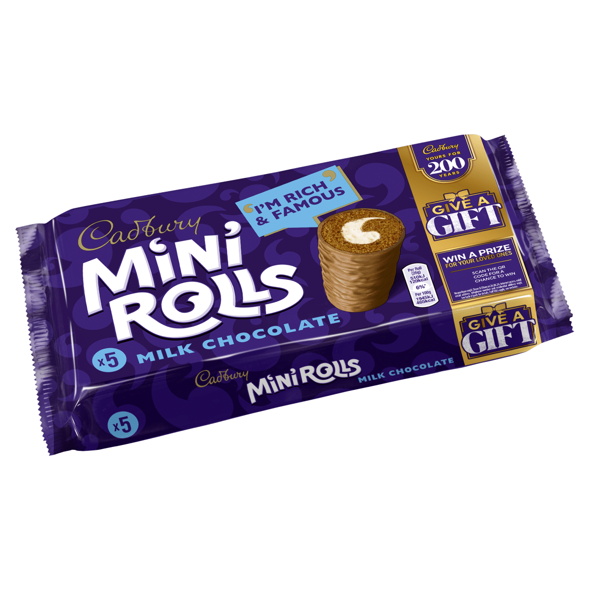 Cadbury 5 Milk Chocolate Mini Rolls - One Stop