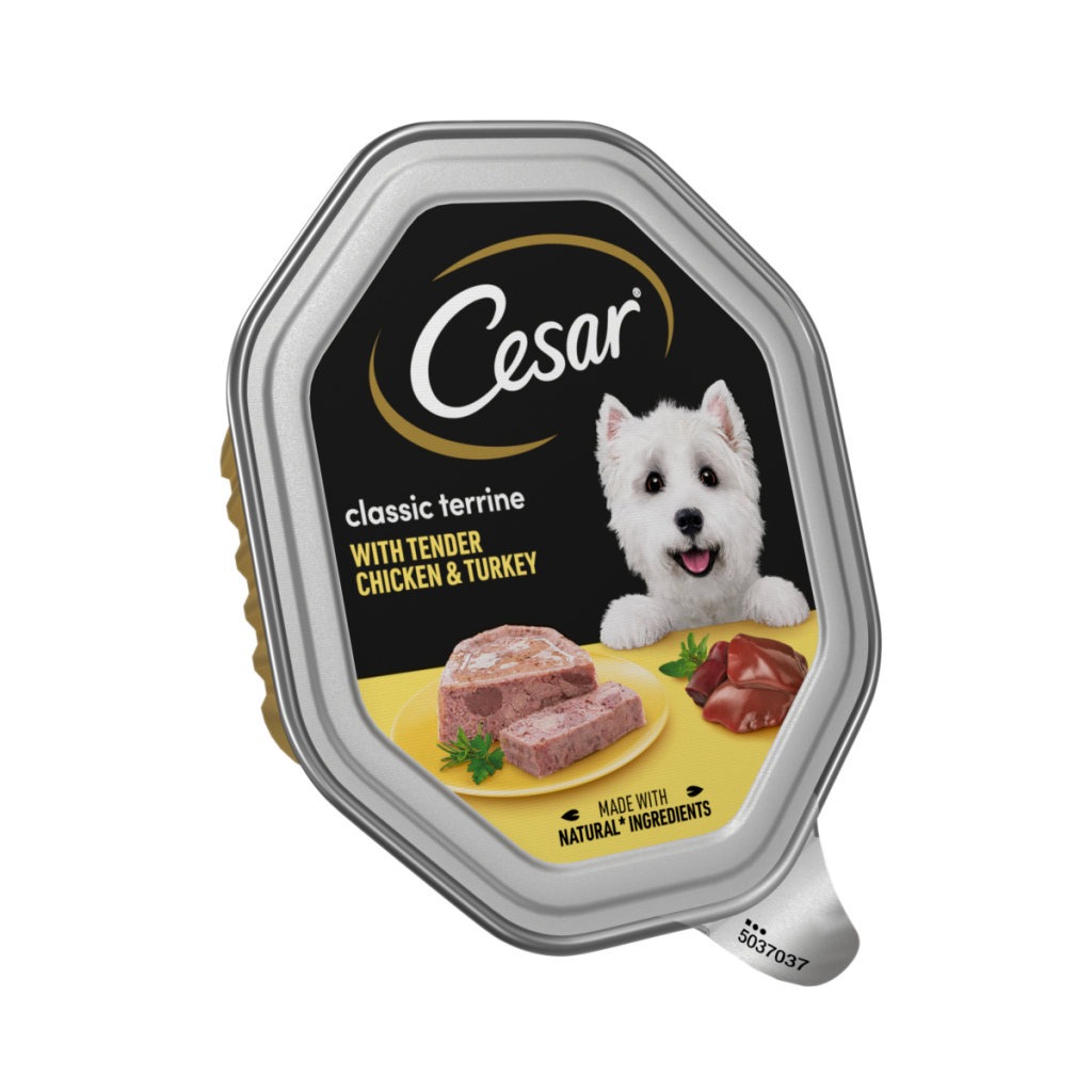 CESAR® Classic Terrine Dog Food Tray Chicken & Turkey in Loaf 150g ...