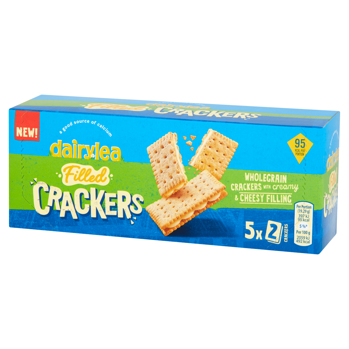 Dairylea Filled Crackers Cheesy Snack 5 pack 96.4g - One Stop