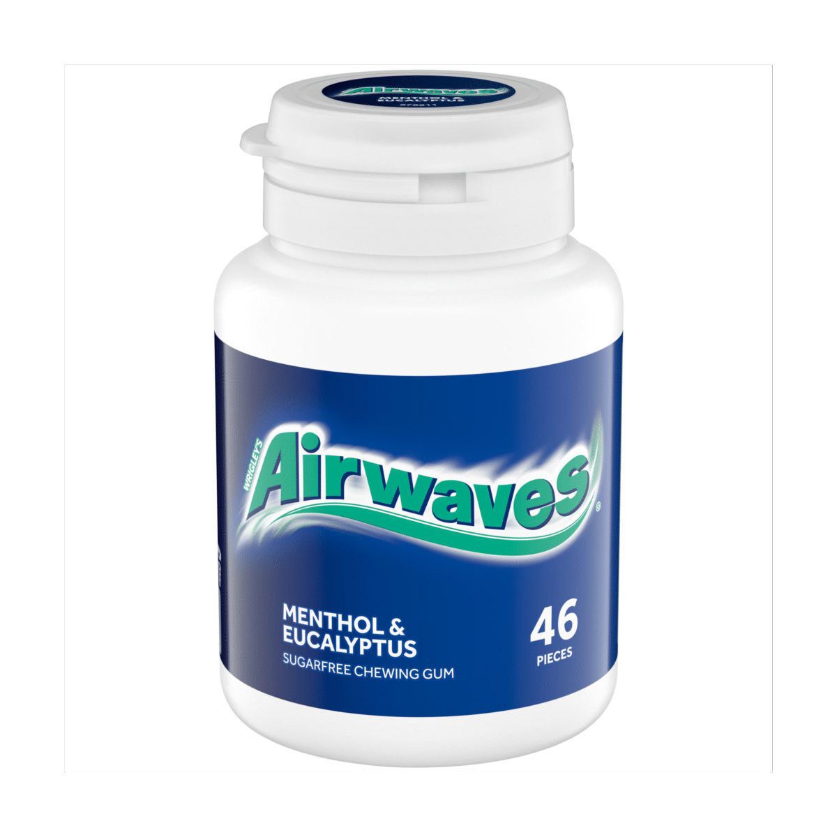 Airwaves Menthol & Eucalyptus Sugar Free Chewing Gum Bottle 46 Pieces ...