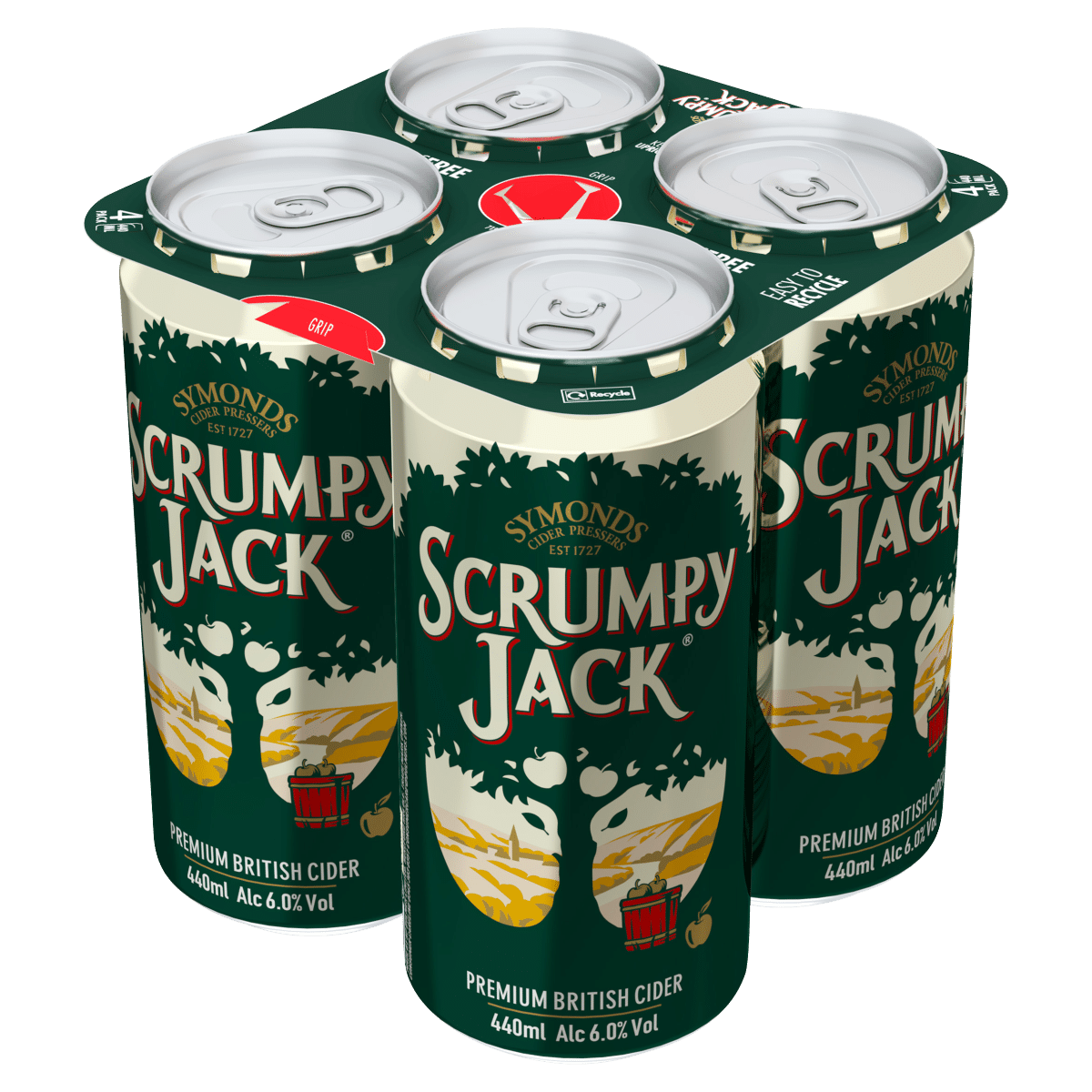 Scrumpy Jack Premium British Cider 4 x 440ml Cans - One Stop