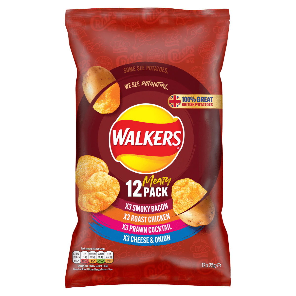 Walkers Meaty Pack 12 x 25g - One Stop