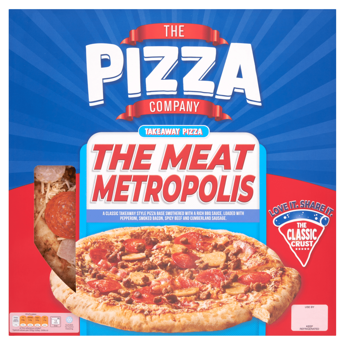 The Pizza Company The Meat Metropolis Takeaway Pizza 497g - One Stop
