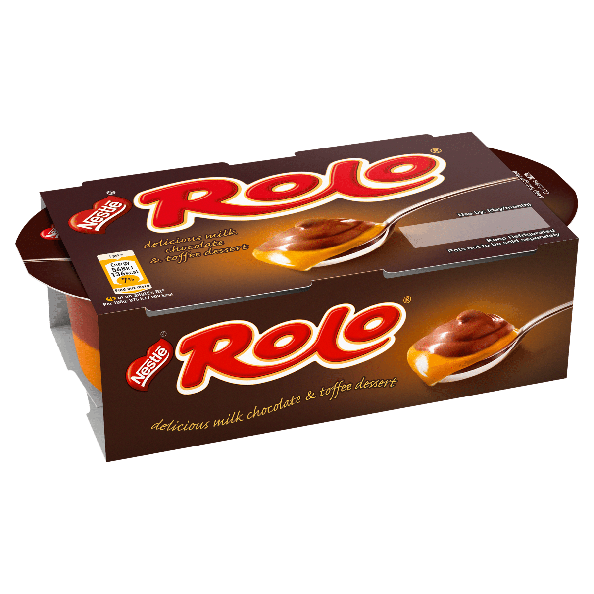 Rolo Delicious Milk Chocolate & Toffee Dessert 2 x 65g (130g) - One Stop
