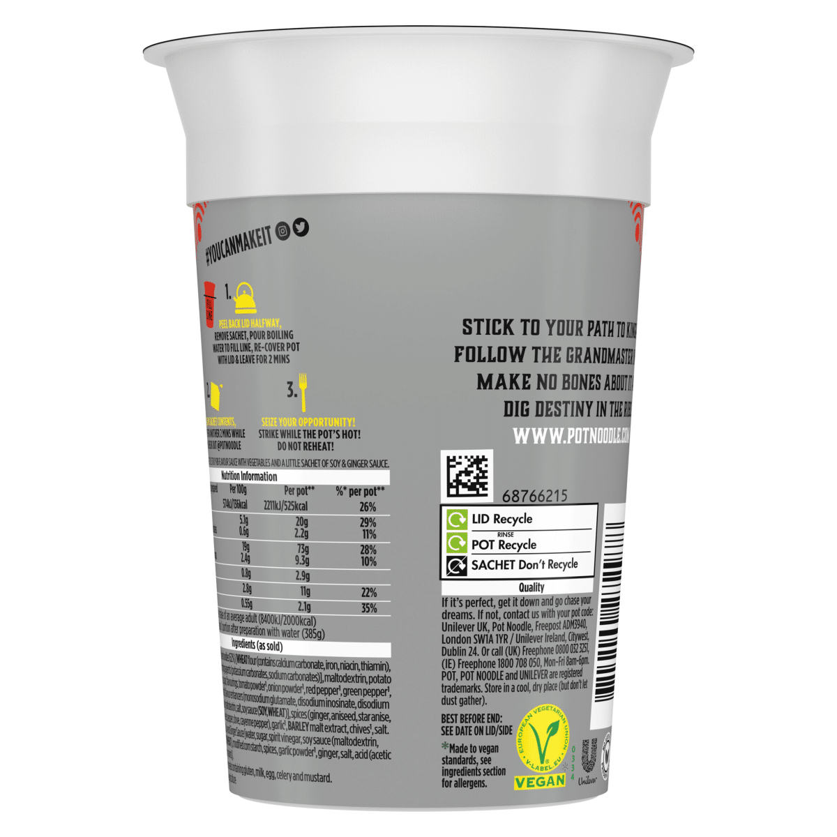 Pot Noodle King Pot Sticky Rib 114 g - One Stop