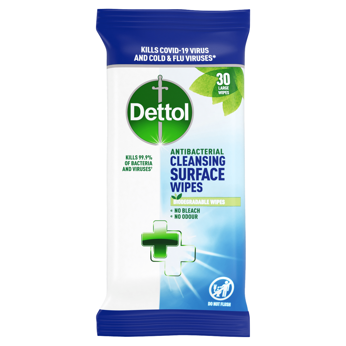 Dettol Antibacterial Cleansing Surface Wipes 72 Large Wipes - One Stop