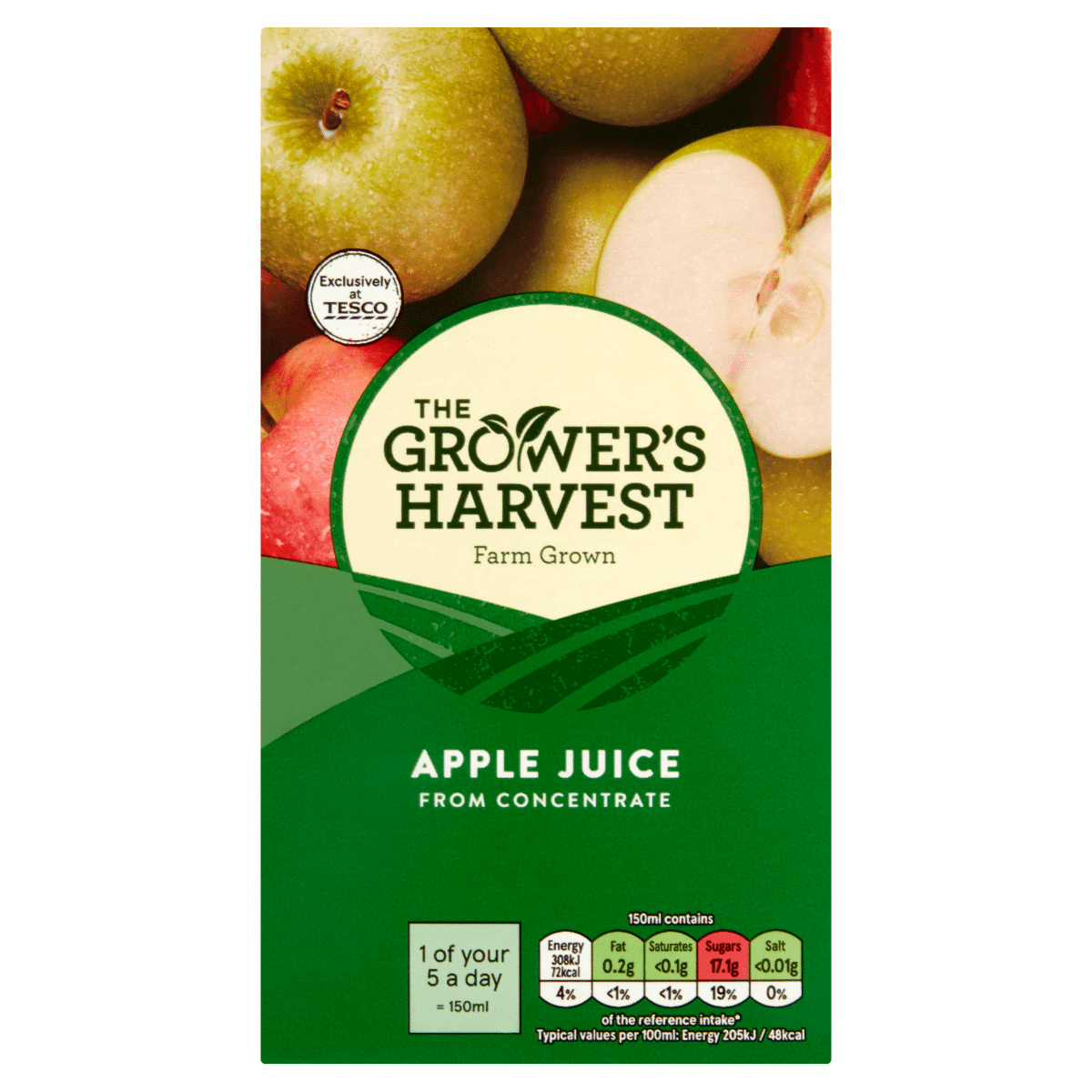 Tesco The Grower's Harvest Apple Juice from Concentrate 1 Litre - One Stop