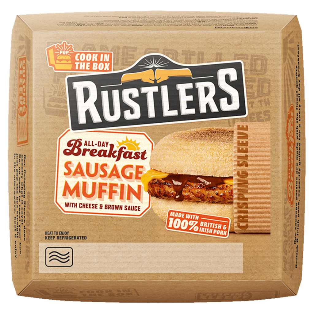 Rustlers All-Day Breakfast Sausage Muffin 133g - One Stop