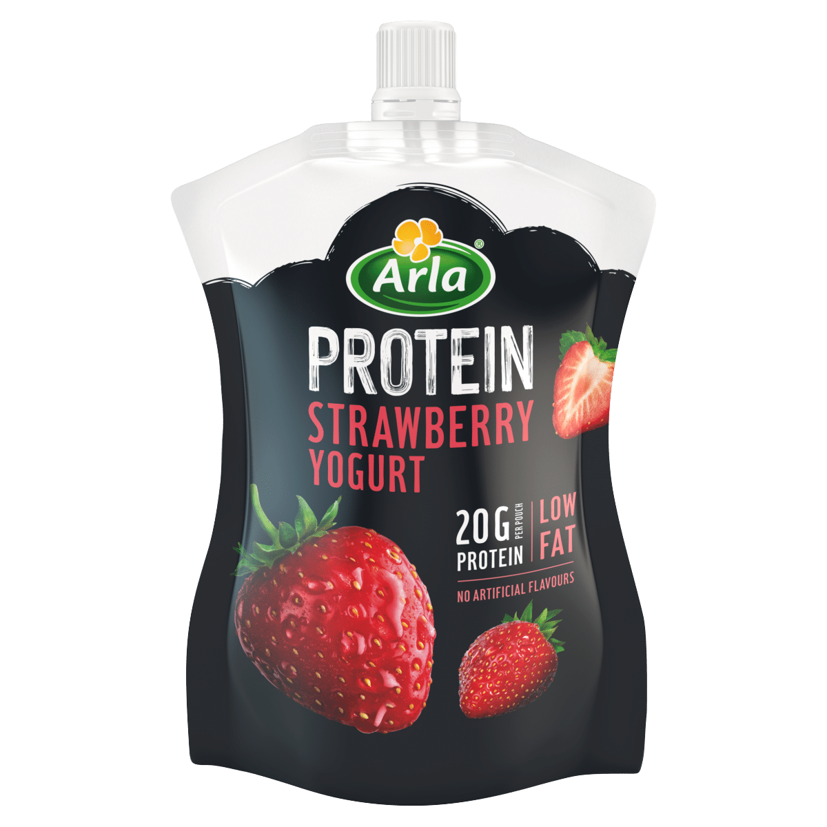 Arla Protein Strawberry Yogurt Pouch 200g - One Stop