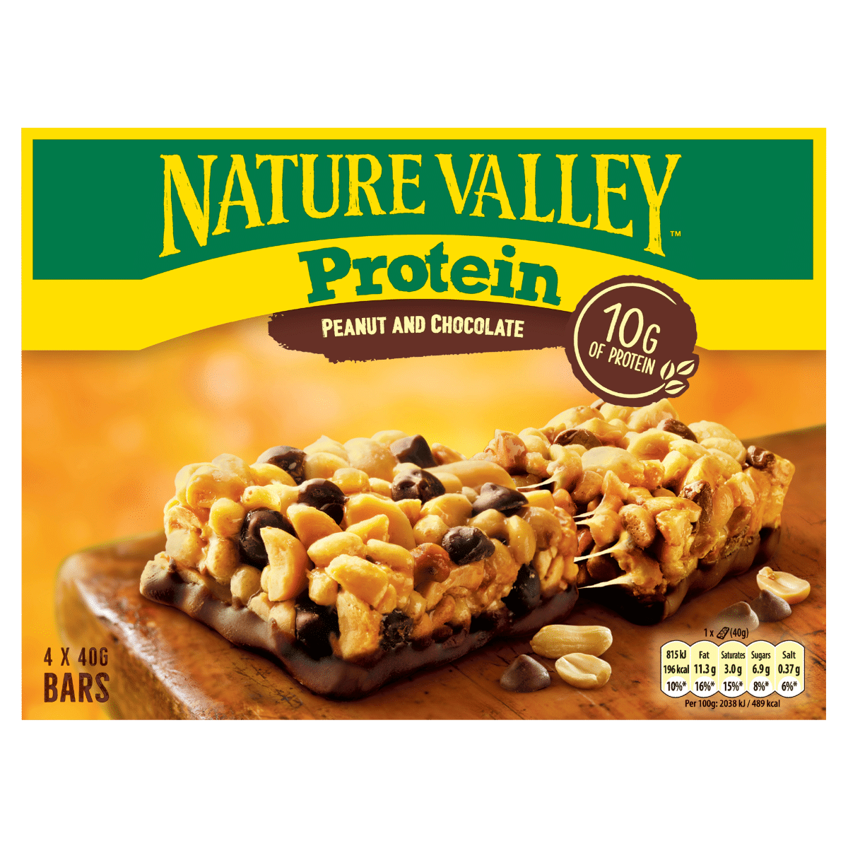 Nature Valley Protein Peanut & Chocolate Bars 4 x 40g (160g) - One Stop