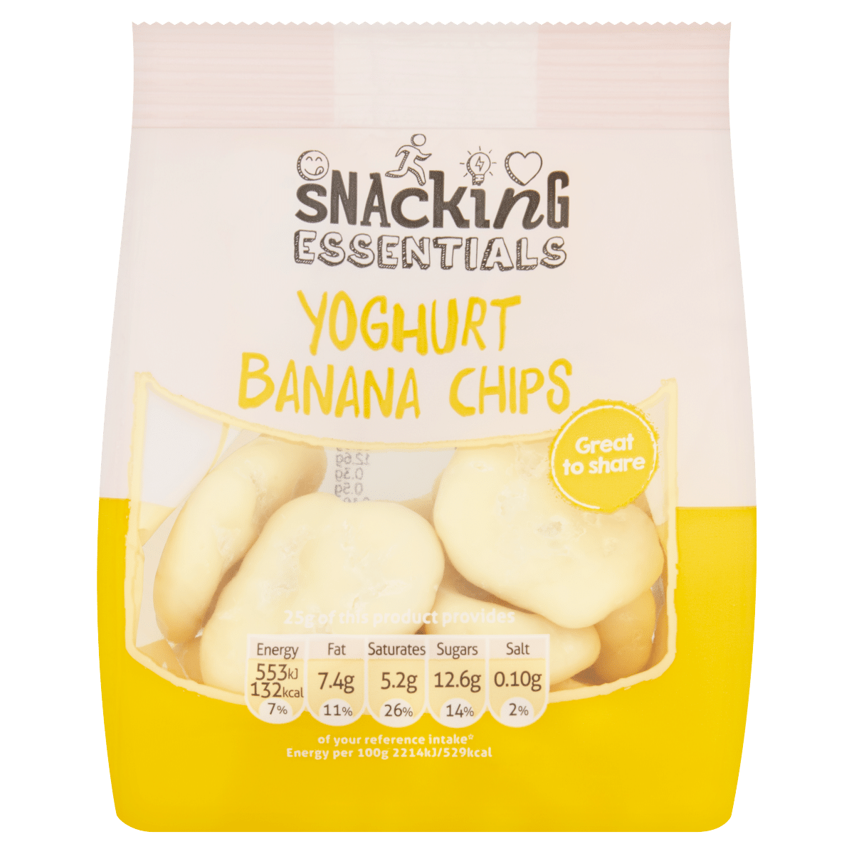 Snacking Essentials Yoghurt Banana Chips 100g - One Stop