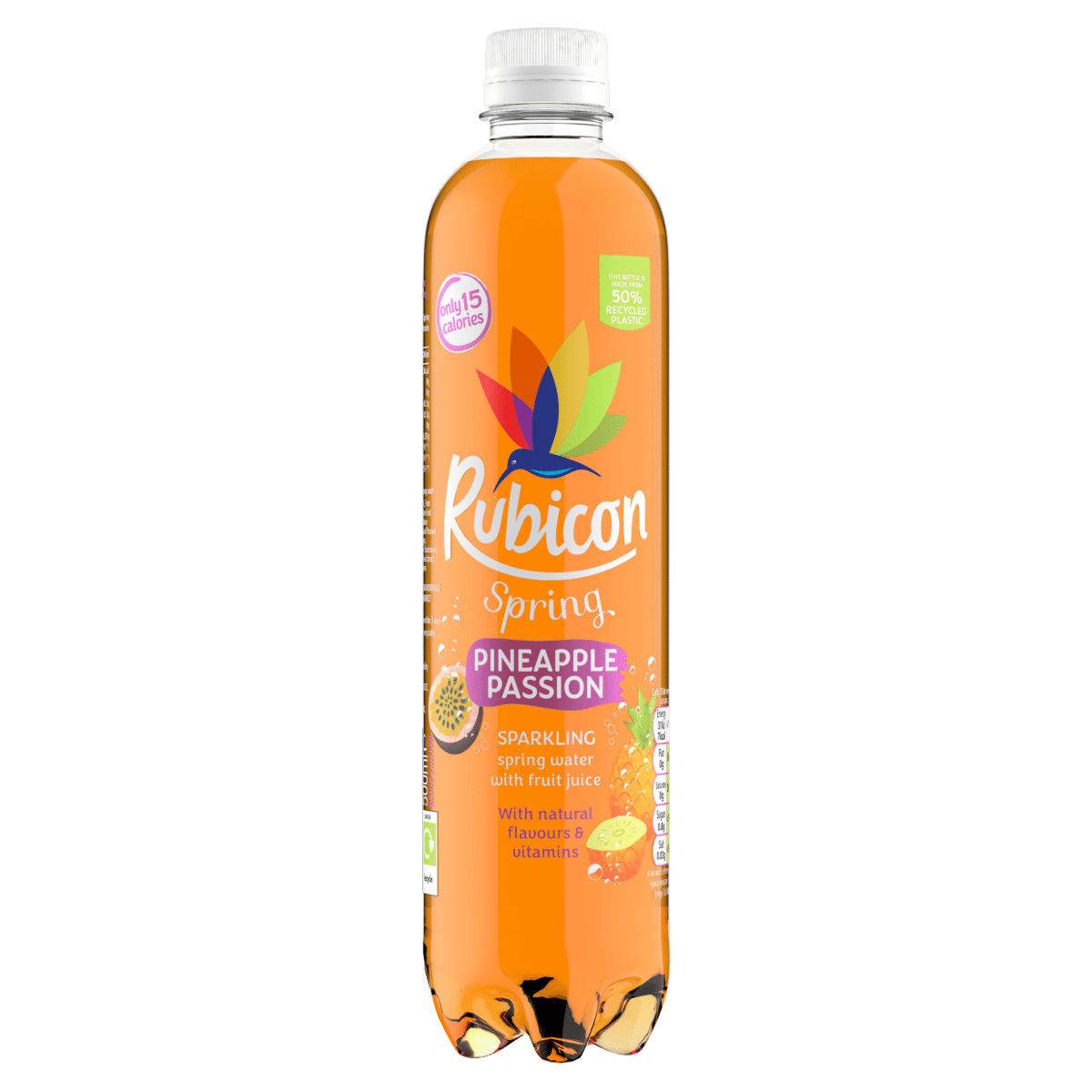 Rubicon Spring Pineapple Passion Flavoured Sparkling Spring Water 500ml ...