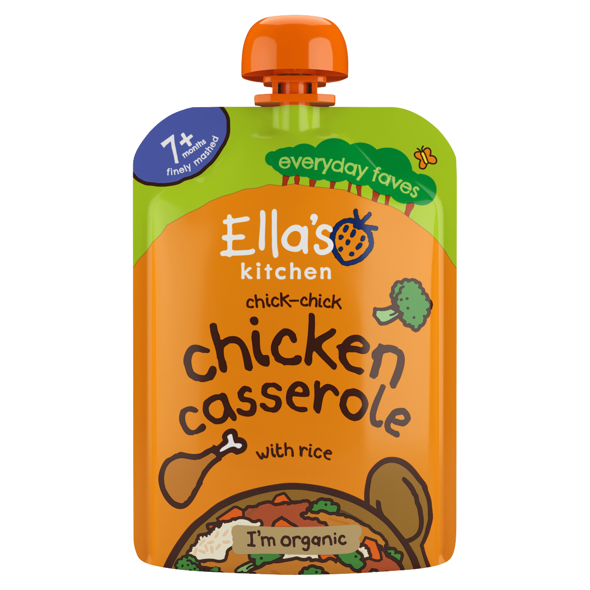Ella's Kitchen Organic Chicken and Rice Casserole Baby Pouch 7+ Months ...