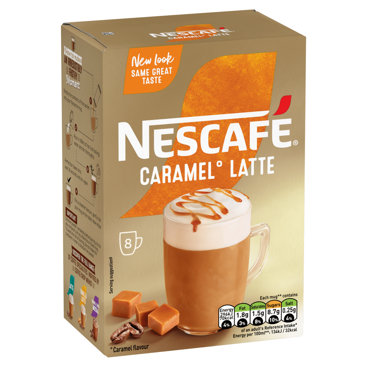 Nescafé Caramel Latte 8 x 17g (136g) - One Stop