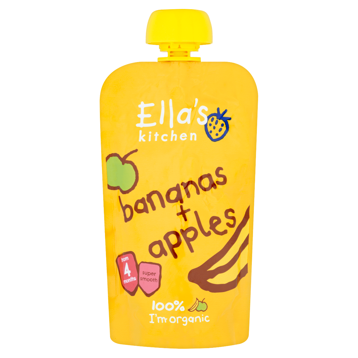Ella's Kitchen Organic Bananas and Apples Baby Pouch 4+ Months 120g ...