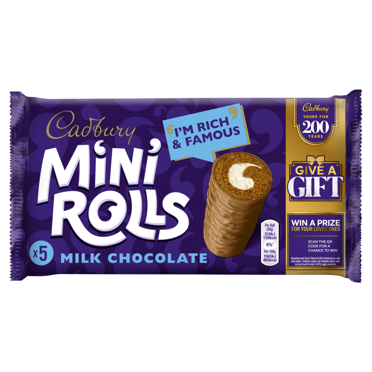 Cadbury 5 Milk Chocolate Mini Rolls - One Stop