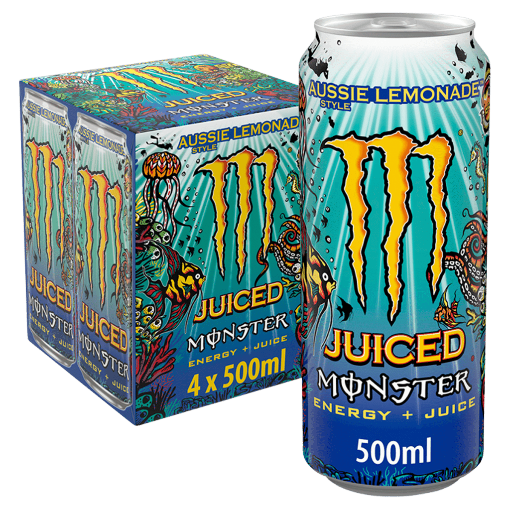 Monster Energy Drink Aussie Style Lemonade 4 x 500ml - One Stop