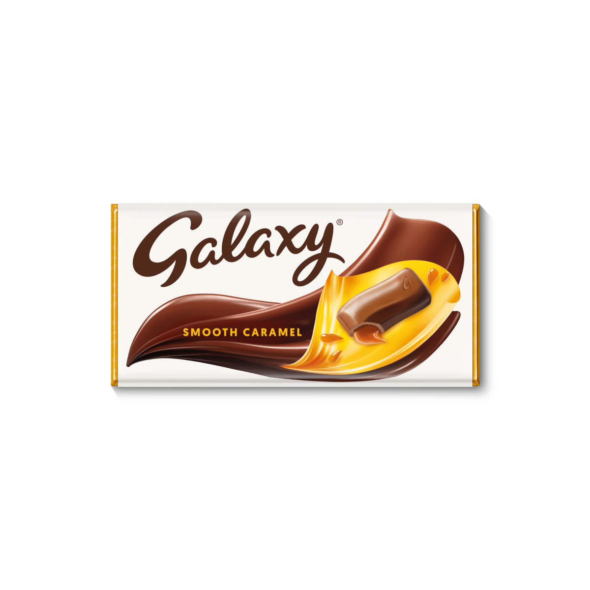 Galaxy Smooth Caramel & Milk Chocolate Block Bar Vegetarian 135g - One Stop