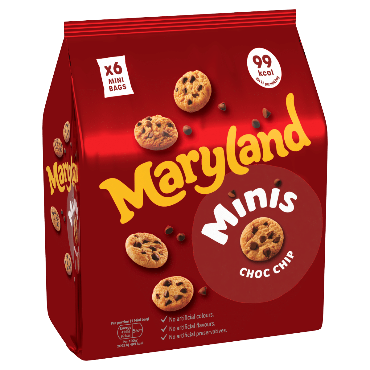 Maryland Minis Choc Chip 6 Mini Bags 118.8g - One Stop