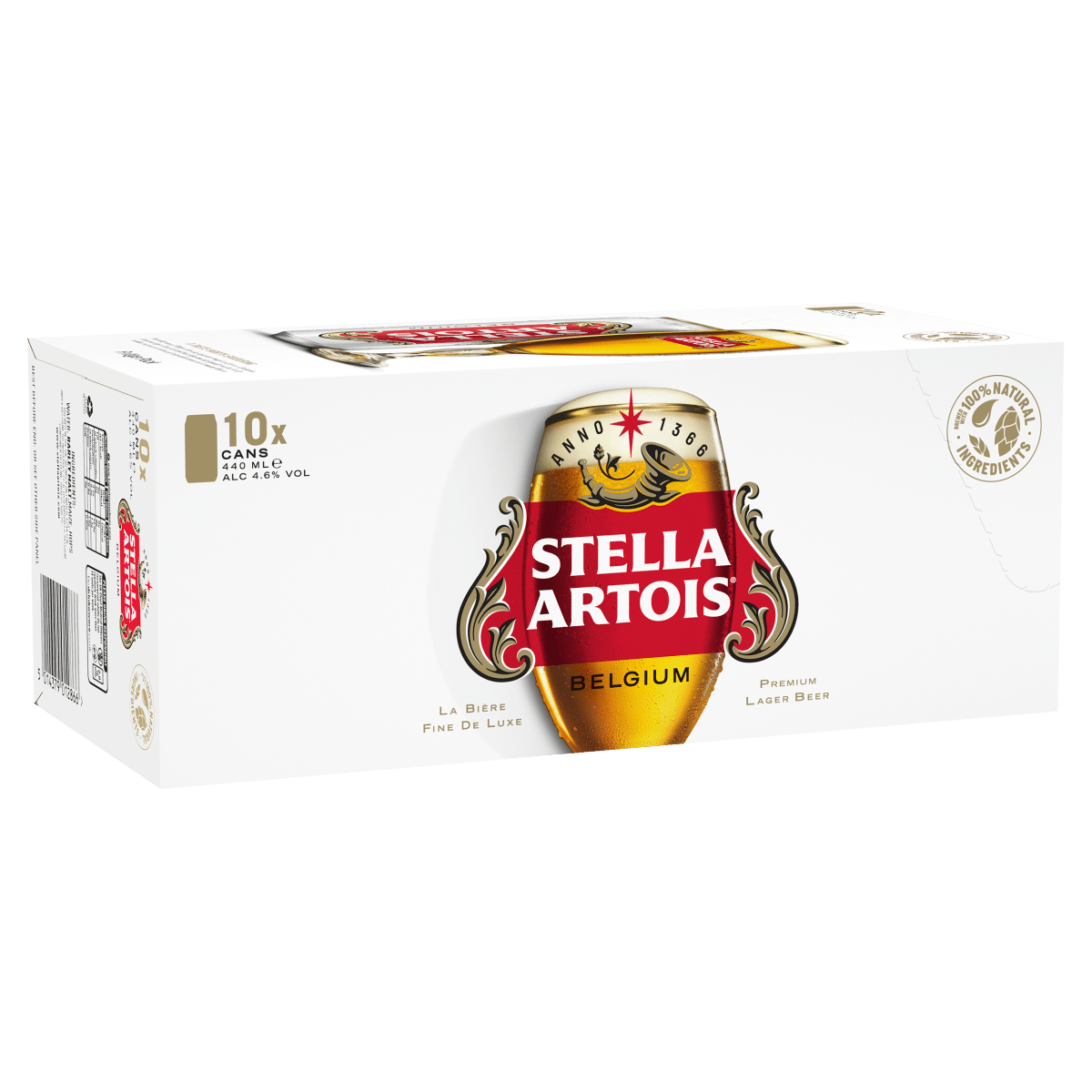 Stella Artois Belgium Premium Lager Beer Cans 10 x 440ml - One Stop
