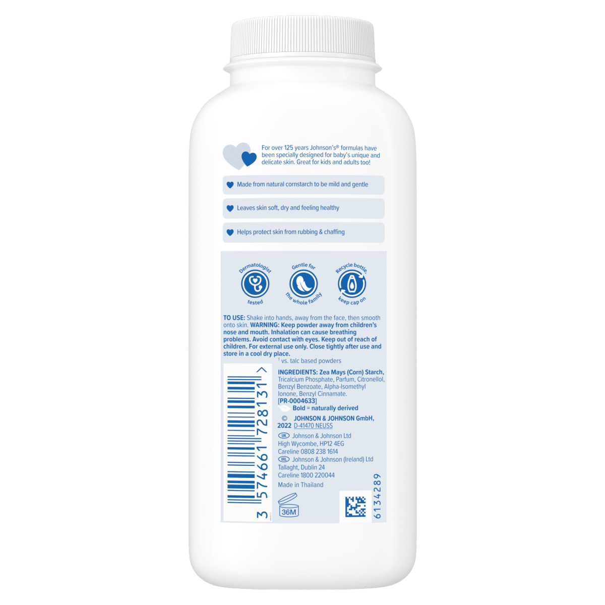 Johnson's Baby Powder Natural Cornstarch 200g - One Stop
