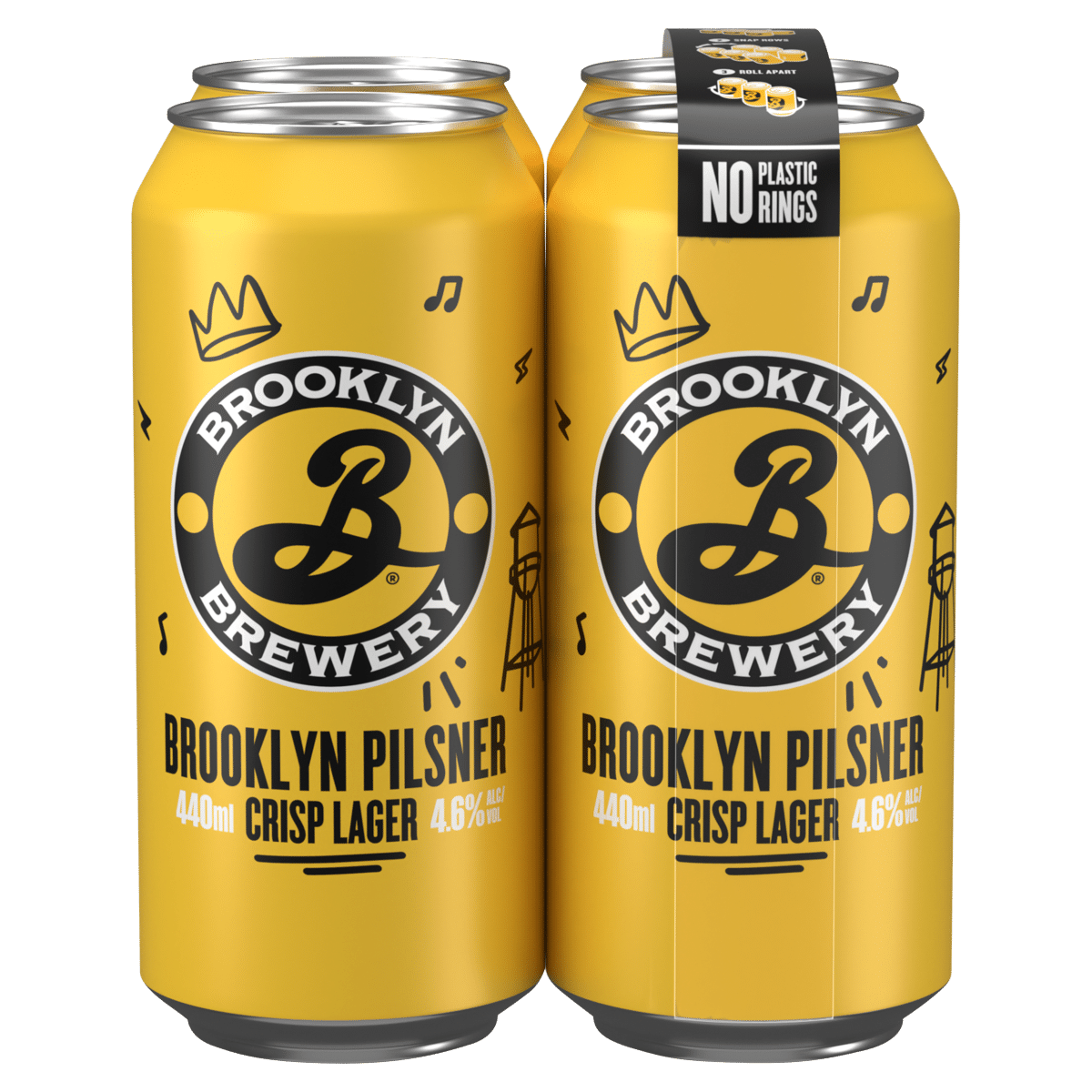 Brooklyn Brewery Brooklyn Pilsner Crisp Lager 4 x 440ml - One Stop