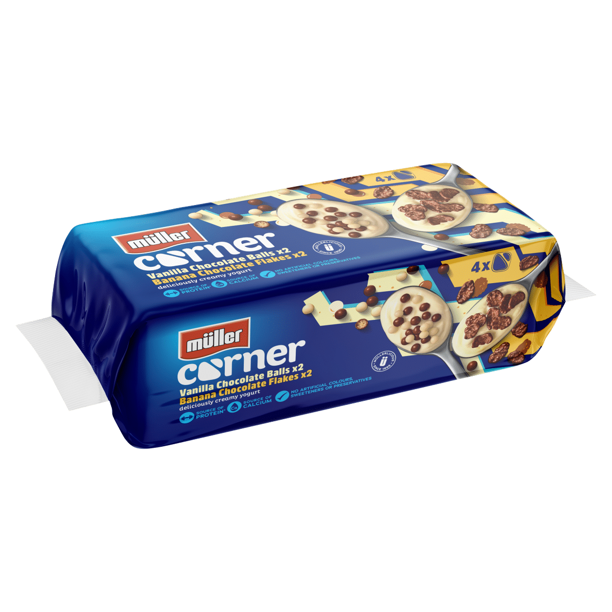 Müller Corner Delicious, Creamy Yogurt Family Pack 4 x 124g (496g ...