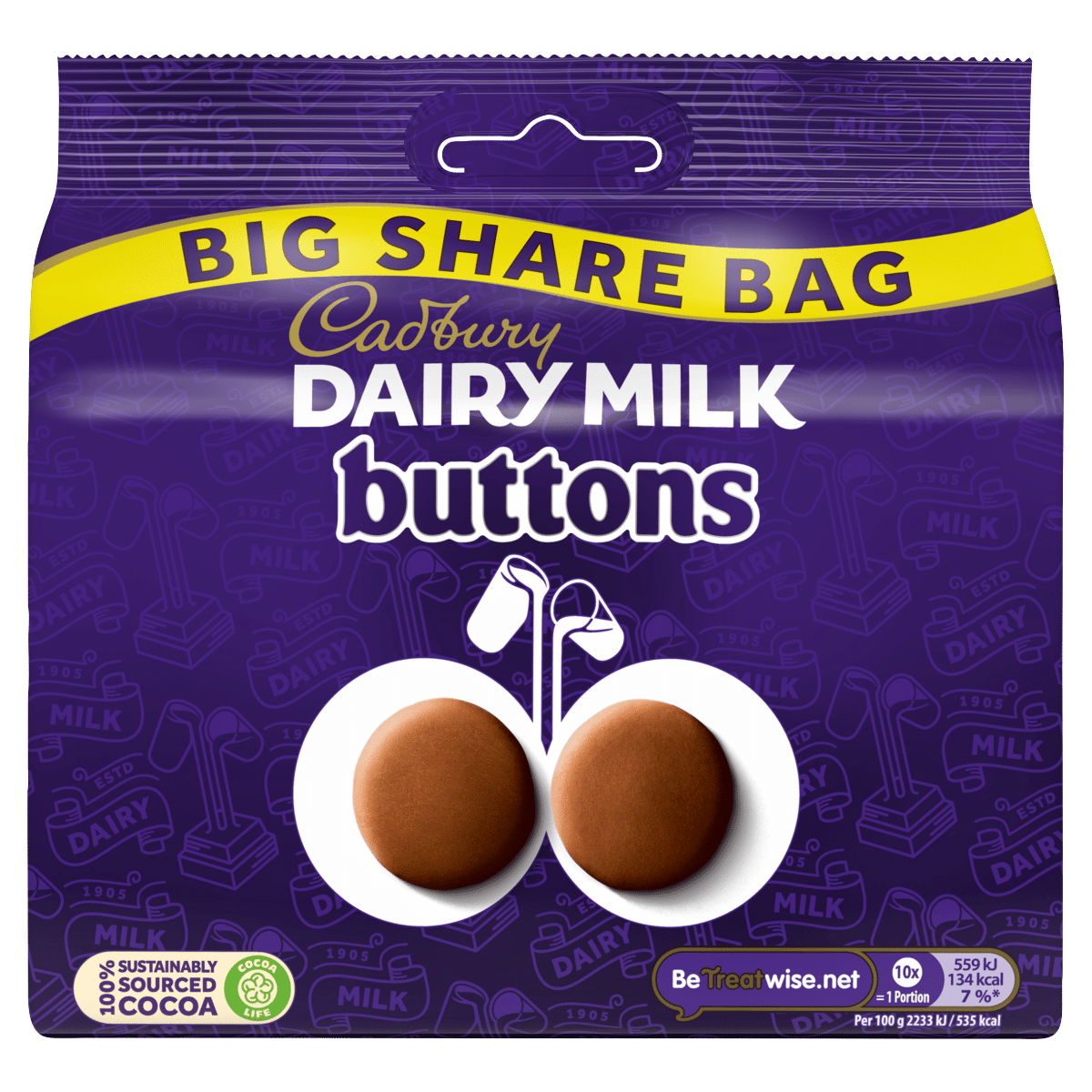 Cadbury Dairy Milk Buttons 184.8g - One Stop