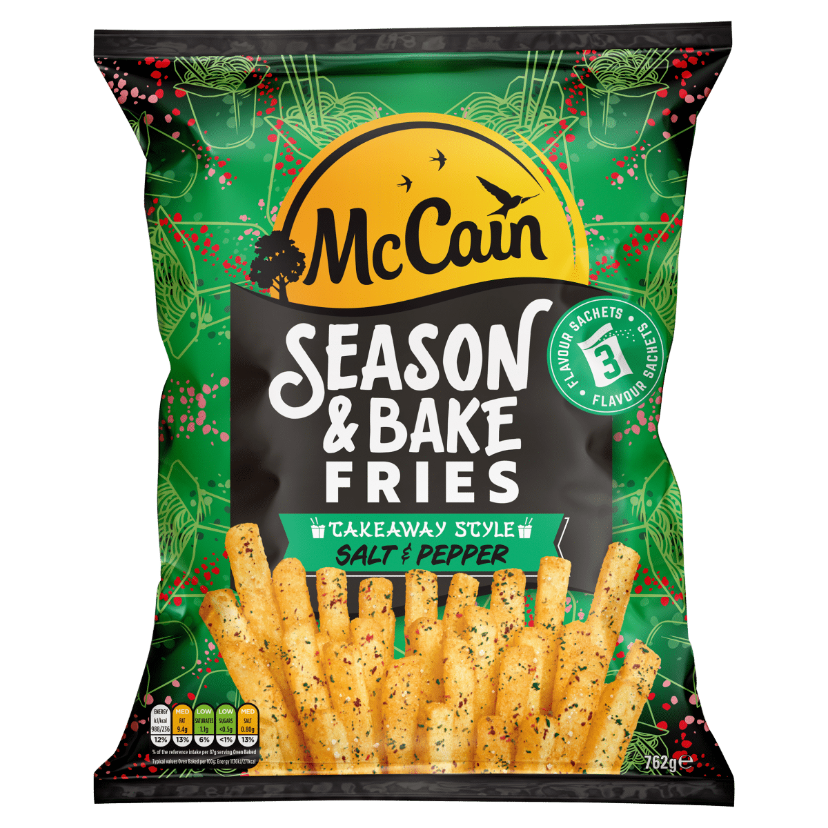 McCain Season & Bake Fries Takeaway Style Salt & Pepper 762g - One Stop