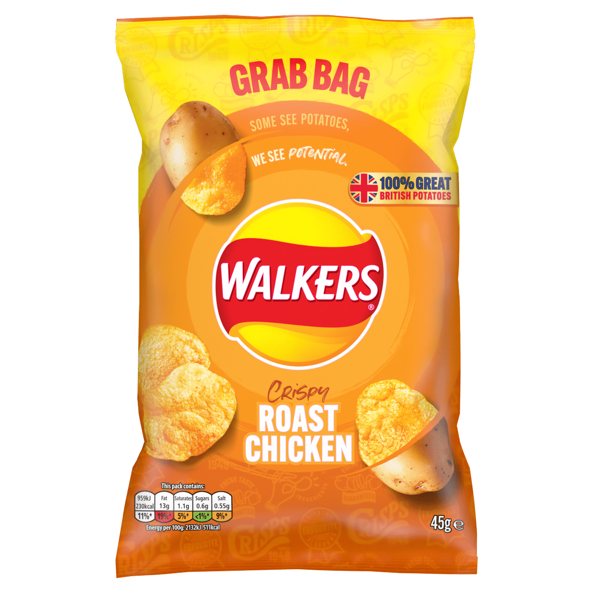 Walkers Roast Chicken Crisps 45g - One Stop