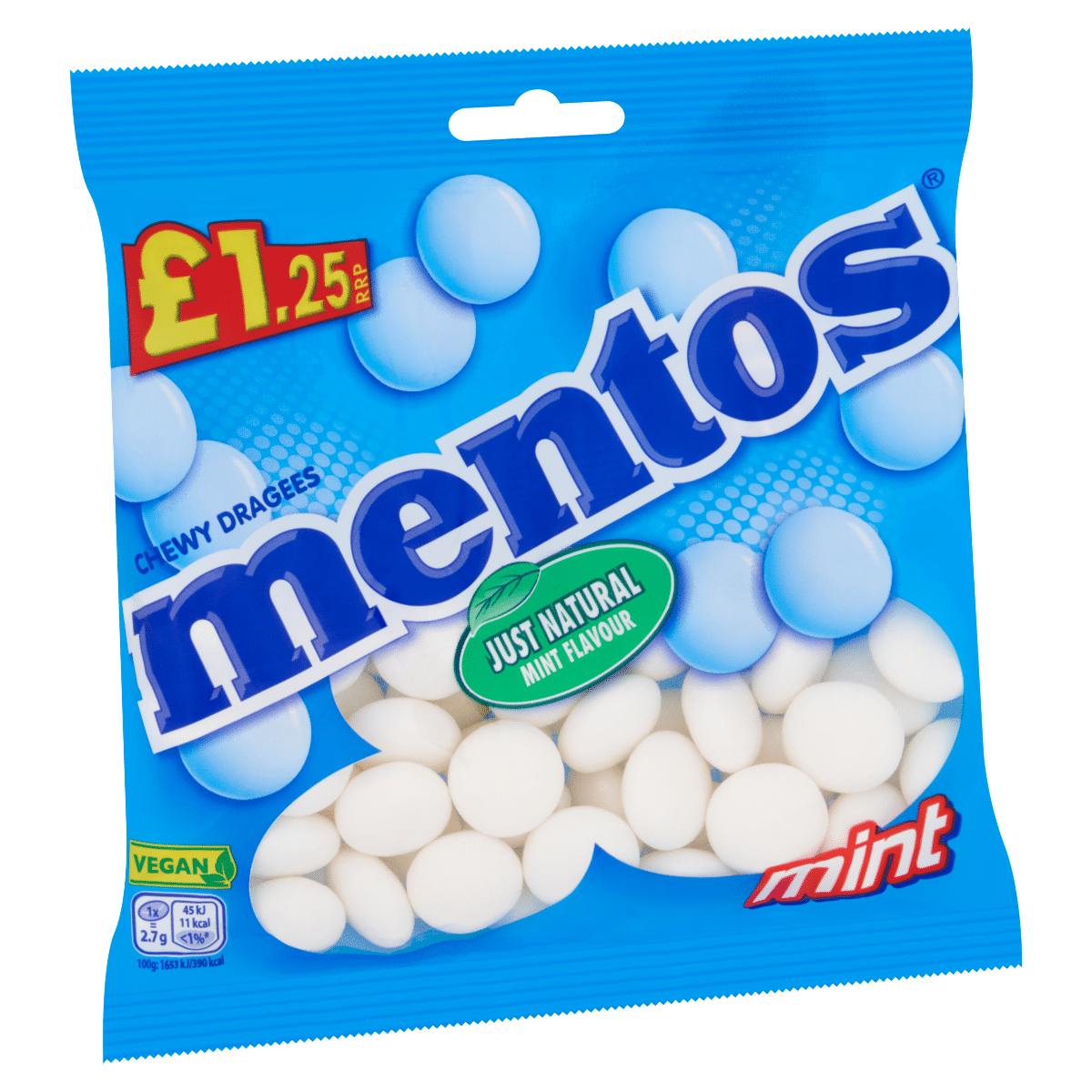 Mentos Chewy Dragees Mint Flavour 135g - One Stop