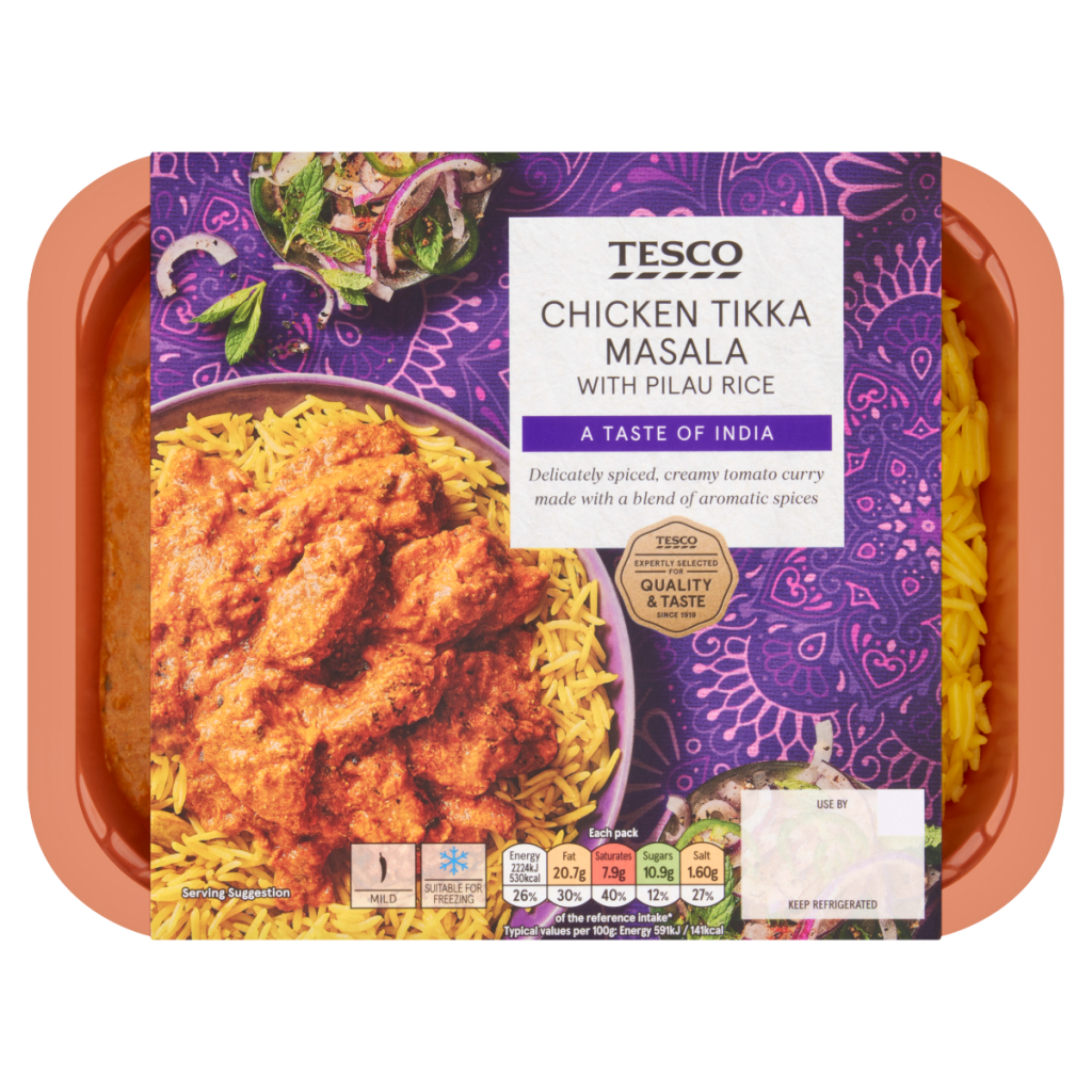Tesco Chicken Tikka Masala with Pilau Rice 400g - One Stop