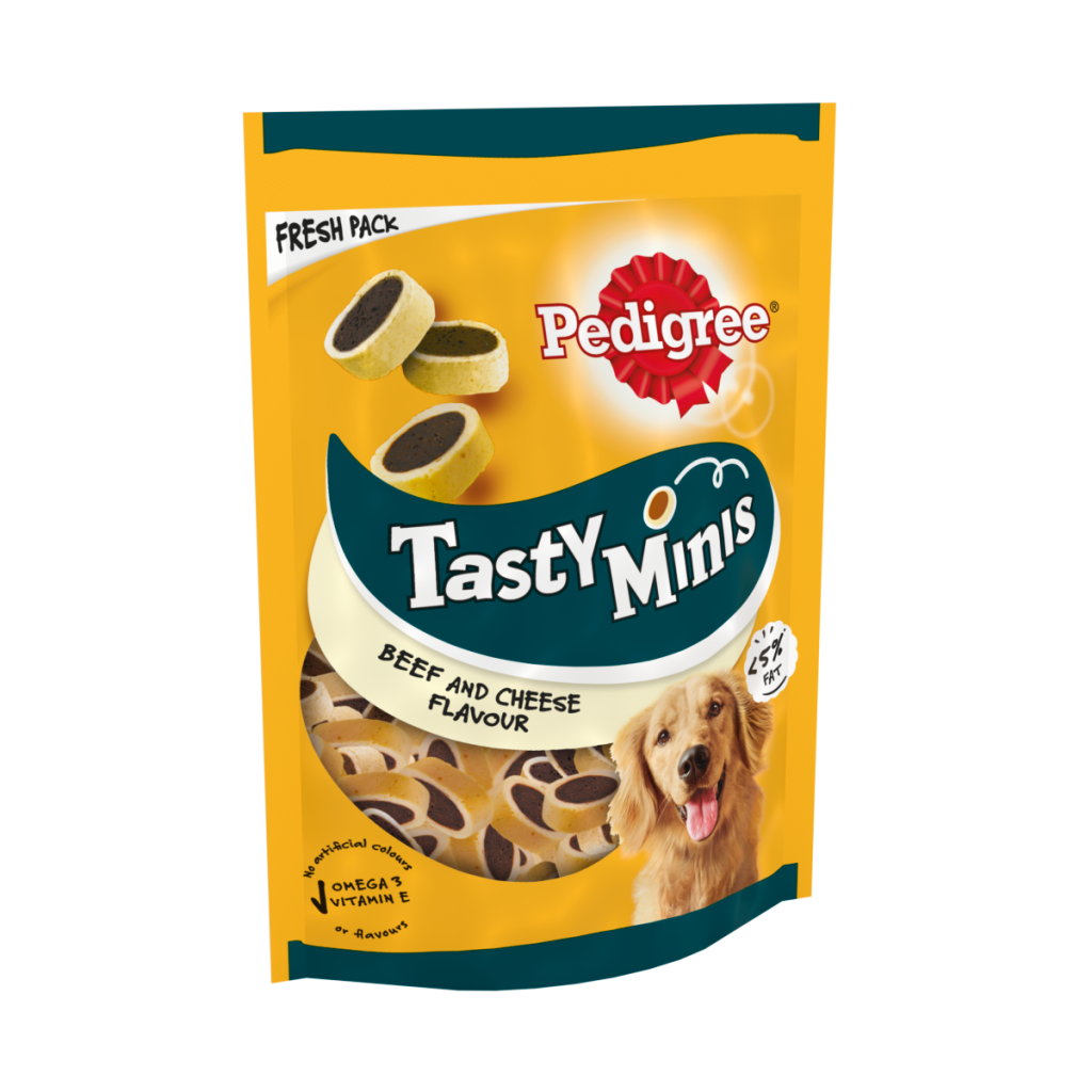 Pedigree Tasty Minis Adult Dog Treats Cheese & Beef Nibbles 140g - One Stop
