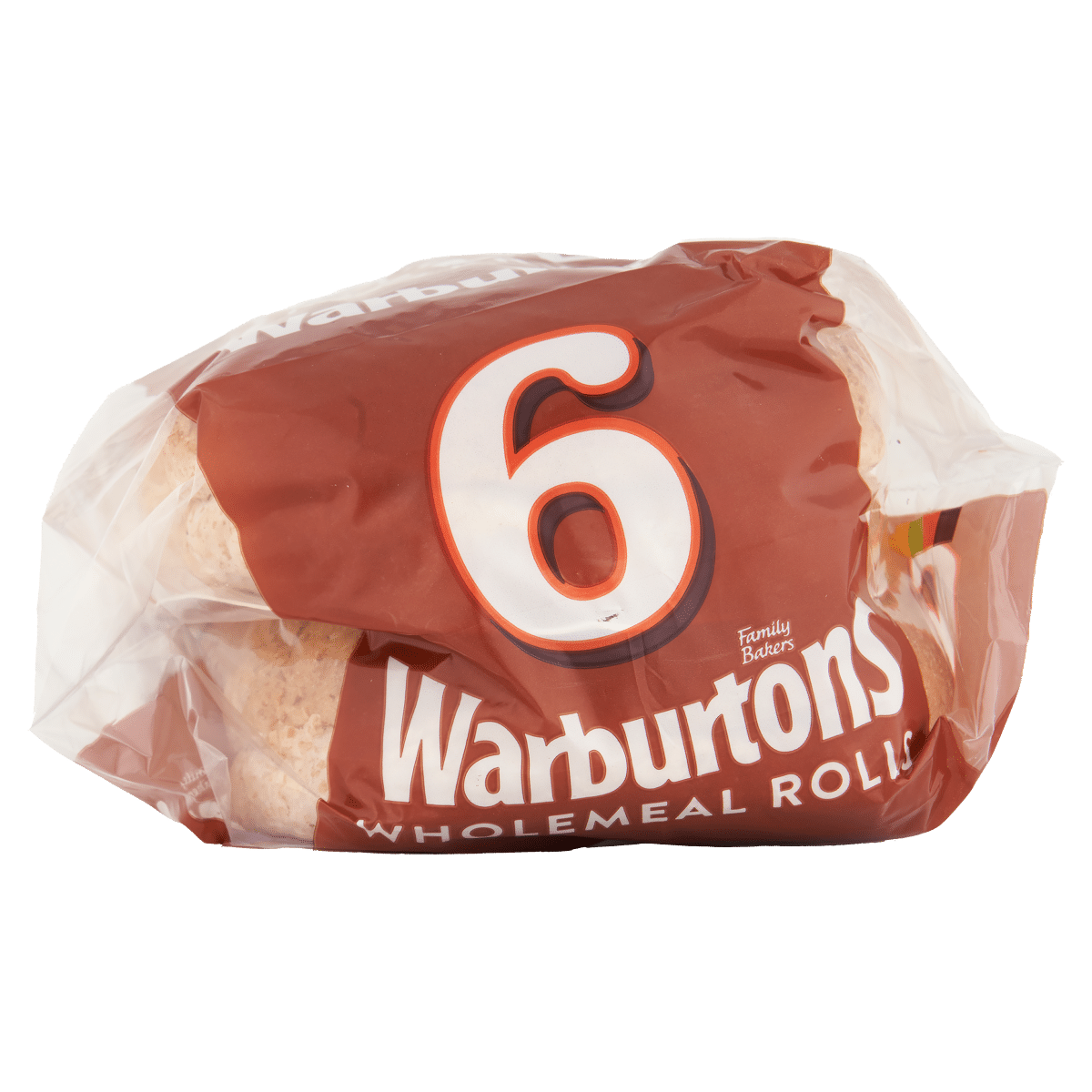Warburtons 6 Sliced Wholemeal Rolls - One Stop