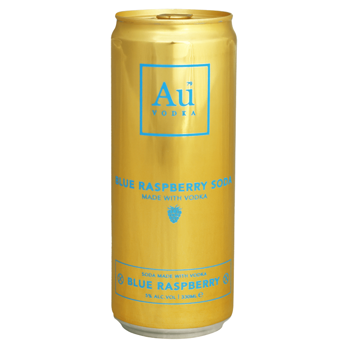 Au Vodka Blue Raspberry Soda Made with Vodka 330ml - One Stop