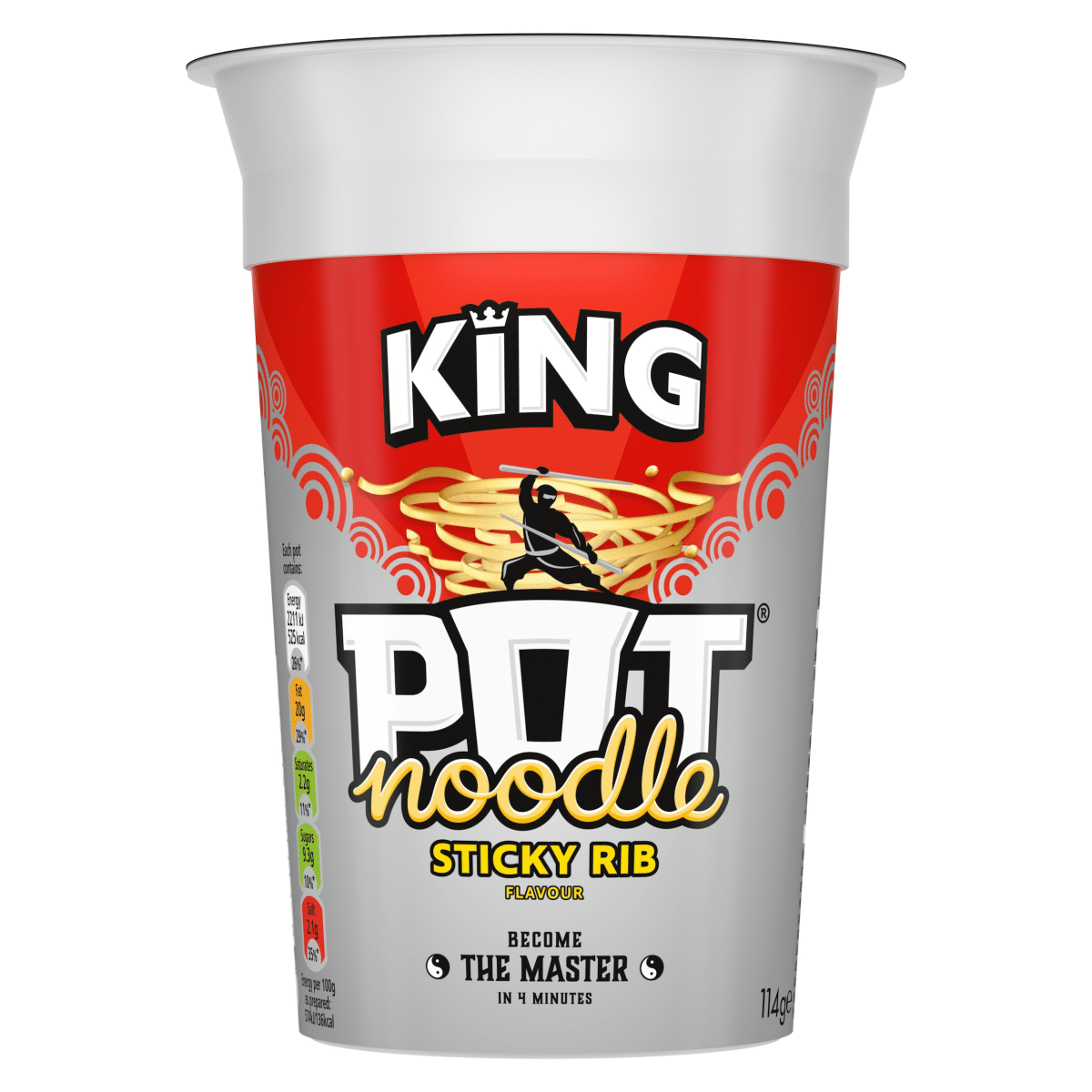 Pot Noodle King Pot Sticky Rib 114 g - One Stop