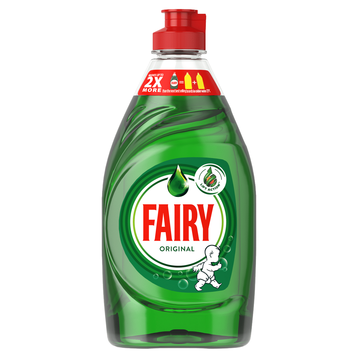 Fairy Original Washing Up Liquid Green with LiftAction 320ML - One Stop