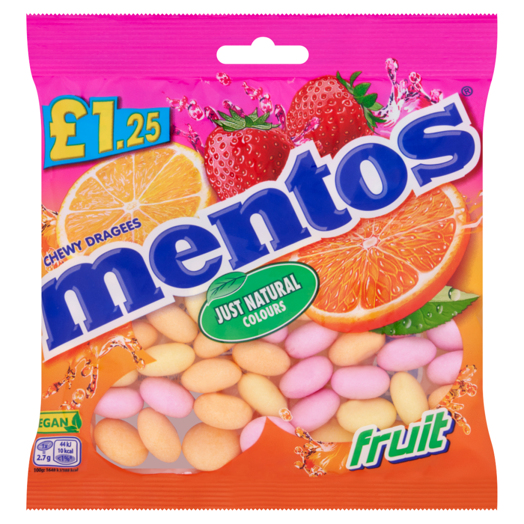 Mentos Chewy Dragees Fruit 135g - One Stop