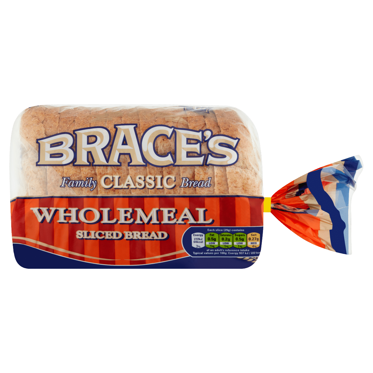 Brace's Family Bread Classic Wholemeal Sliced Bread 400g - One Stop