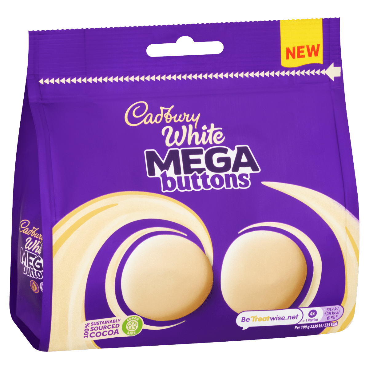 Cadbury White Mega Buttons 192g - One Stop