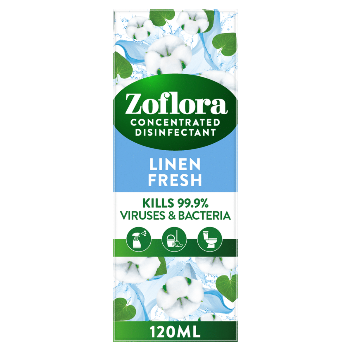 Zoflora 3 in 1 Action Concentrated Disinfectant Linen Fresh 120ml - One ...