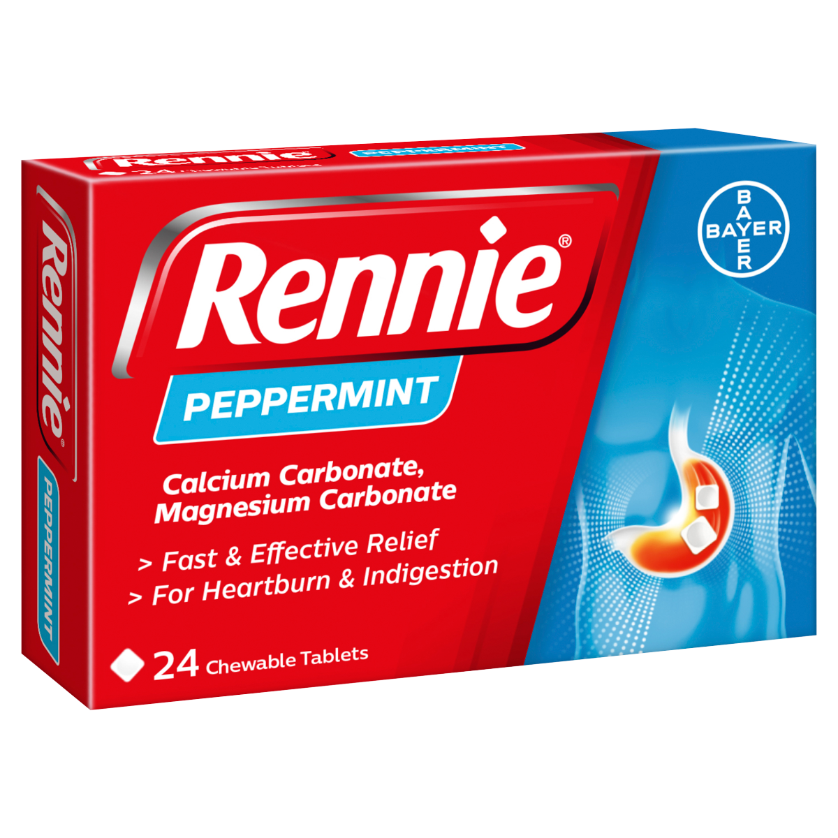 Rennie Peppermint 24 Chewable Tablets - One Stop