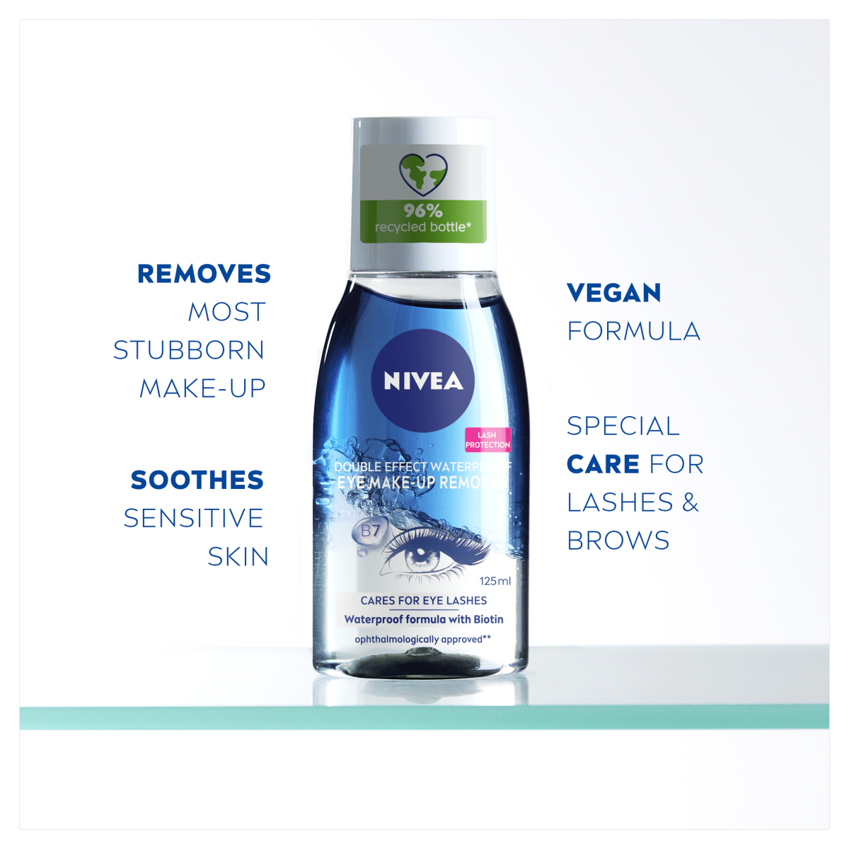 NIVEA Double Effect Waterproof Eye Make-Up Remover 125ml - One Stop