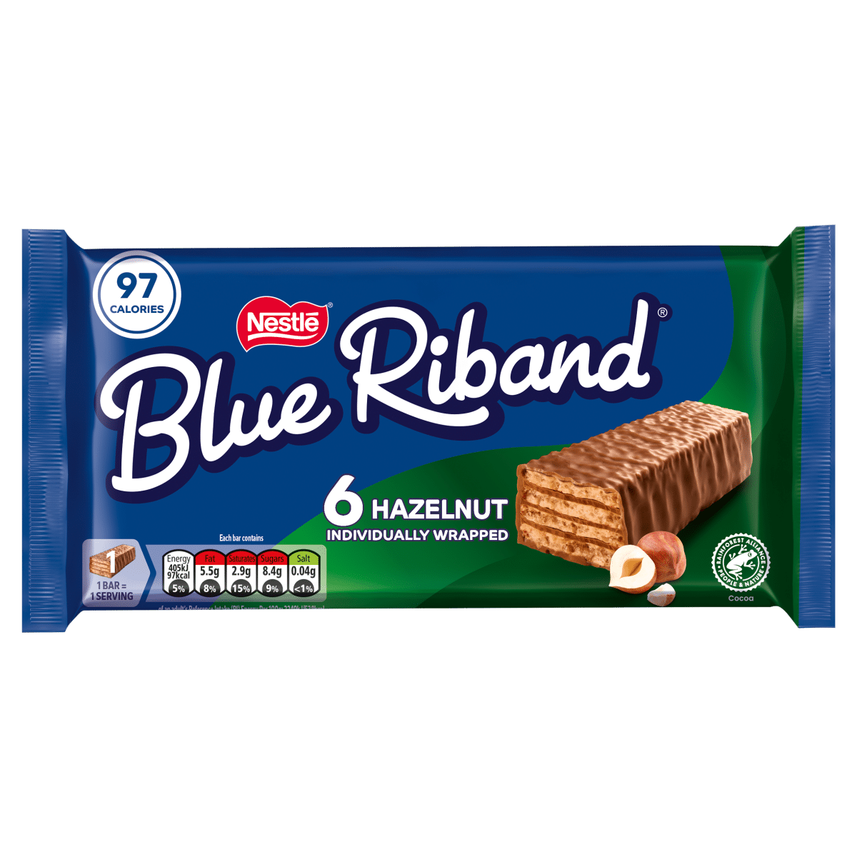 Blue Riband Hazelnut 6 x 18g (108g) - One Stop