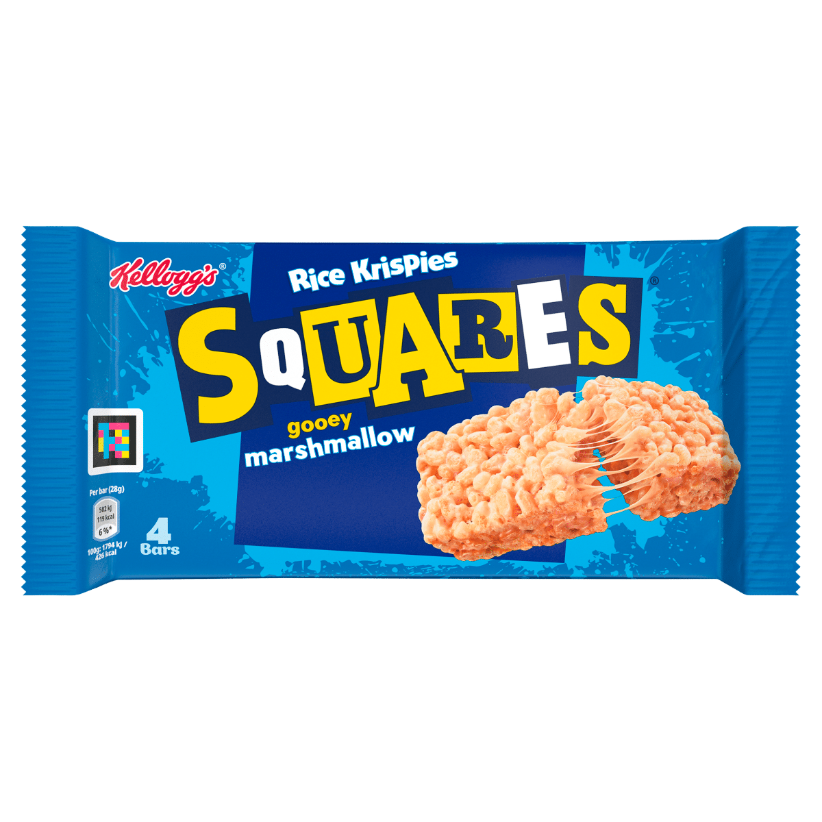 Kellogg's Rice Krispies Squares Gooey Marshmallow Bars 4 x 28g (112g ...