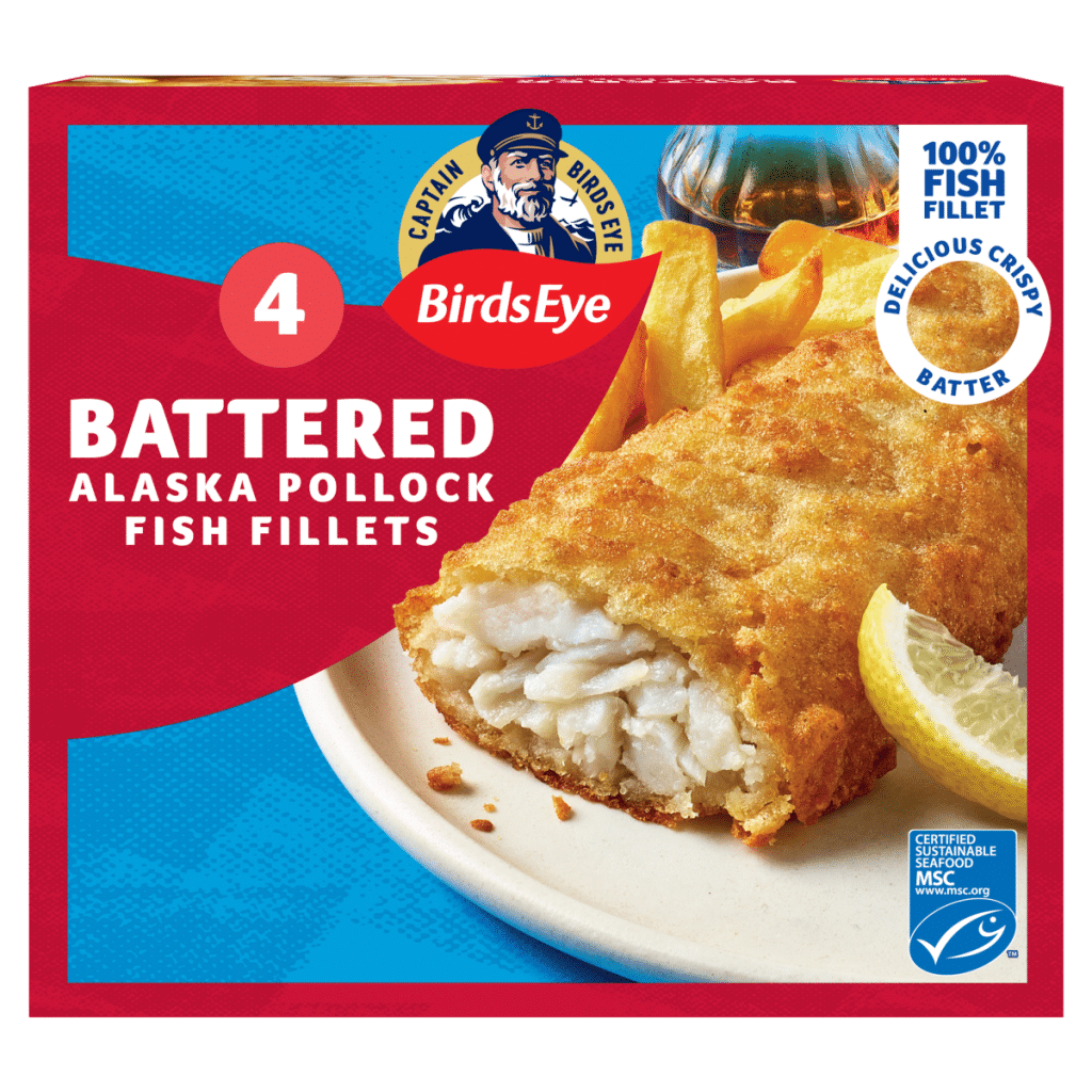 Birds Eye 4 Battered Alaska Pollock Fish Fillets 400g | One Stop