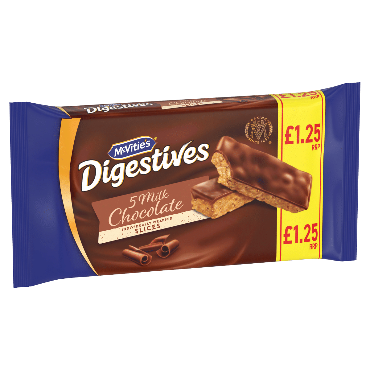 McVitie's Digestive Milk Chocolate 5 Slices 114.1g - One Stop